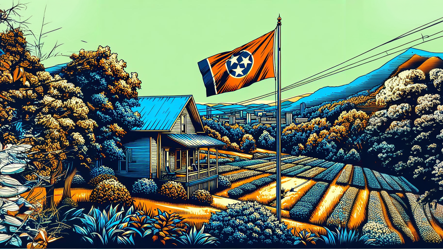 Tennessee State Flag: Three Stars, One Heart – Stand Flag Poles
