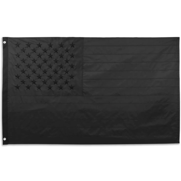 USA Blackout Flag 3x5ft | Embroidered Premium Design – Stand Flag Poles